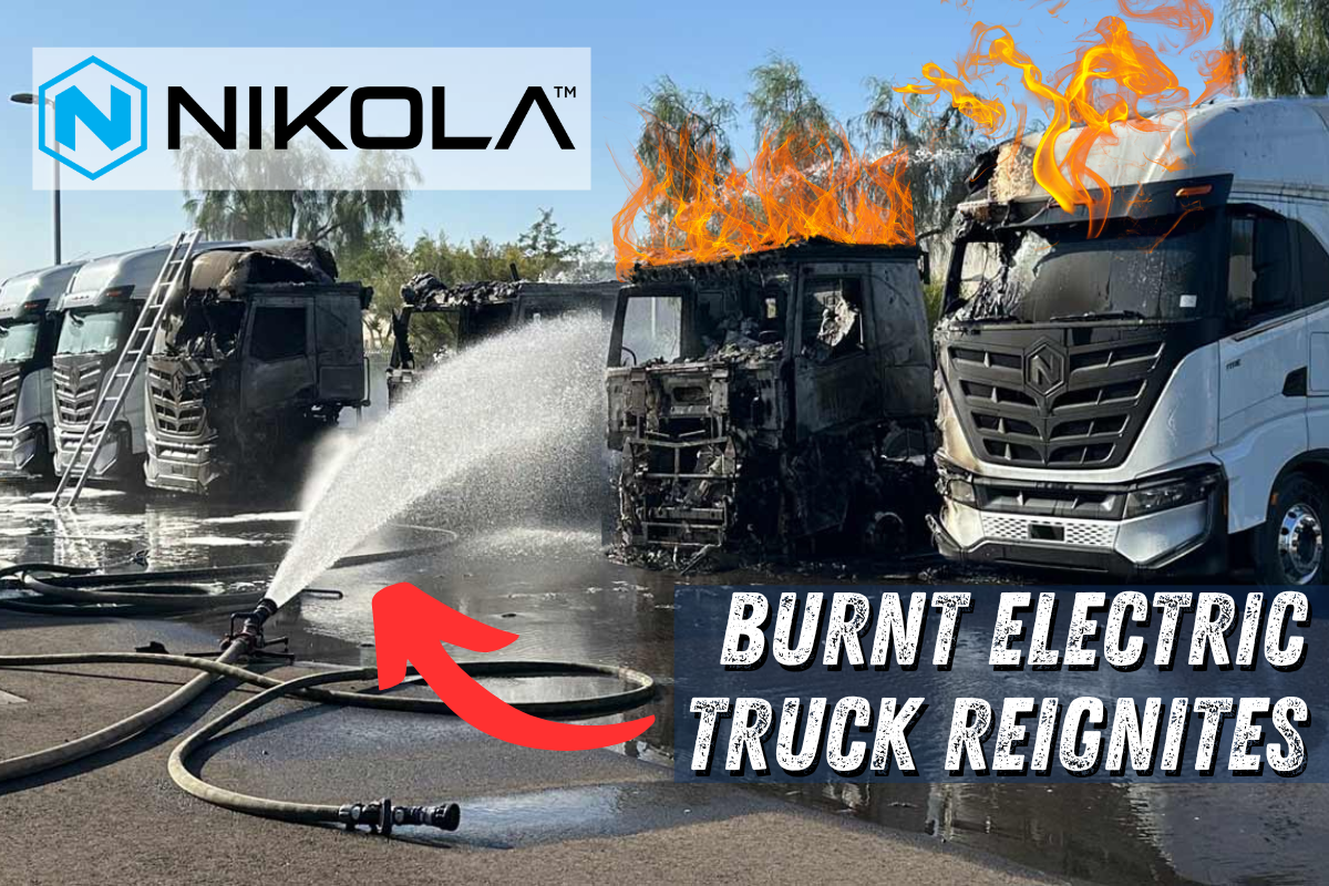 Electric Semi Spontaneously Reignites Fire